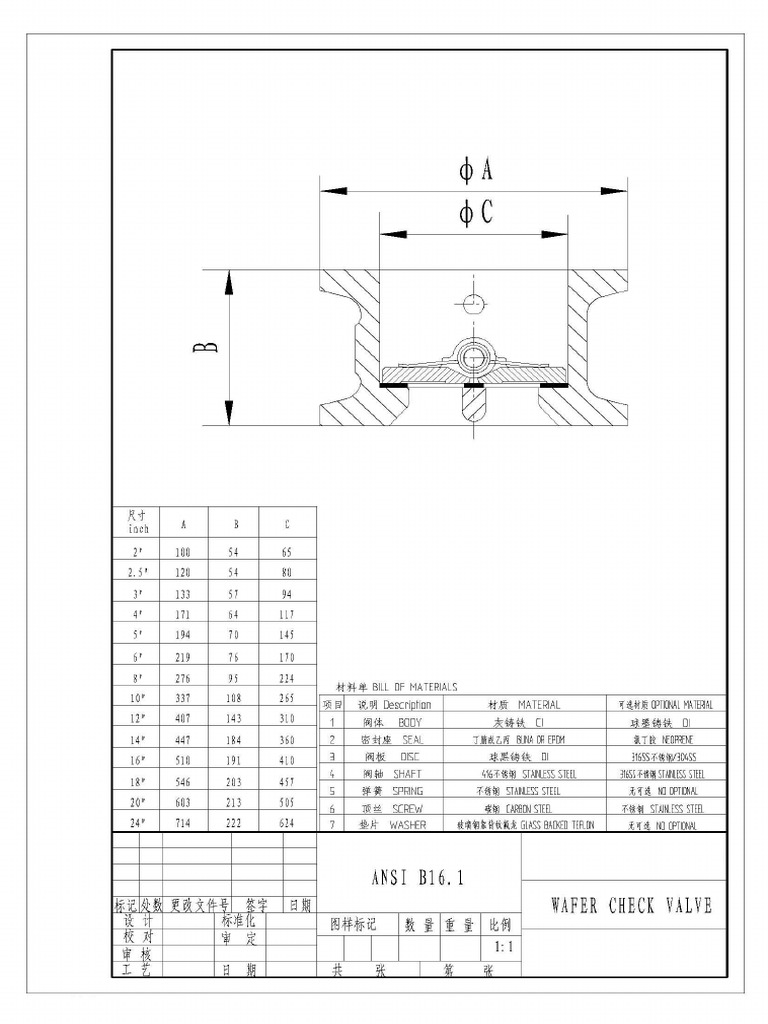 Dual Plate Check Valve B16.1 | PDF
