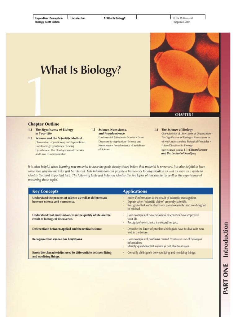Enger-Ross - Concepts in Biology 10e HQ | PDF | Hypothesis | Scientific ...