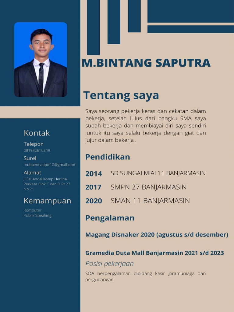 CV M.bintang Saputra | PDF