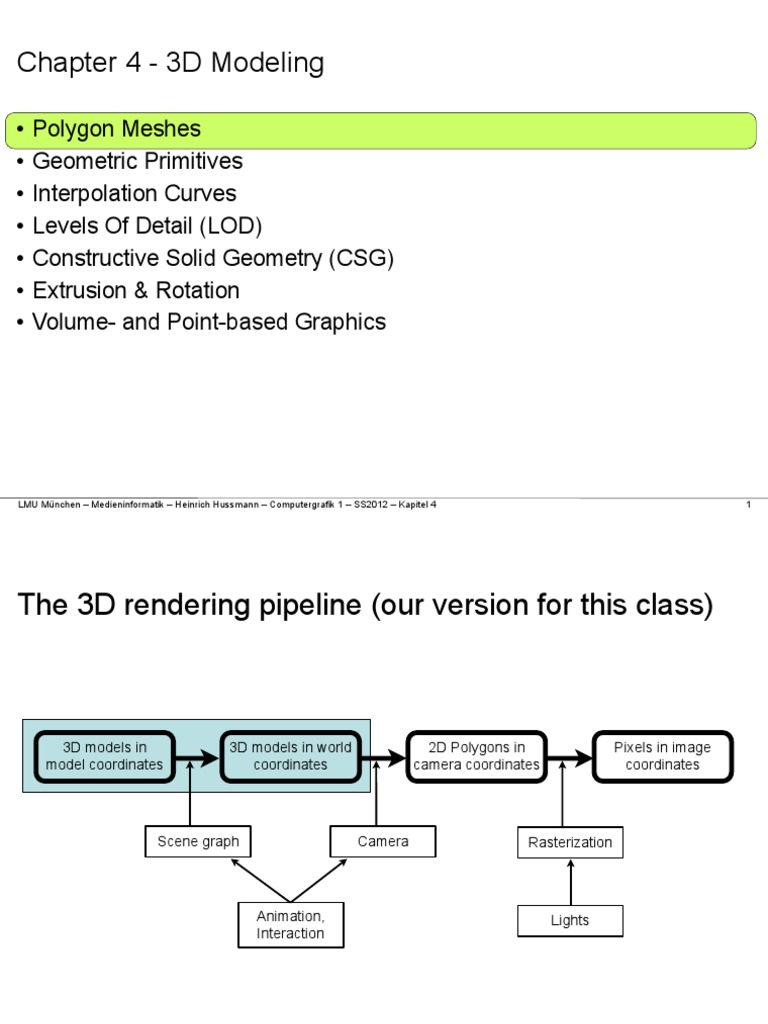 Computergrafik cg1 - 4 | PDF | 3 D Computer Graphics | Tetrahedron