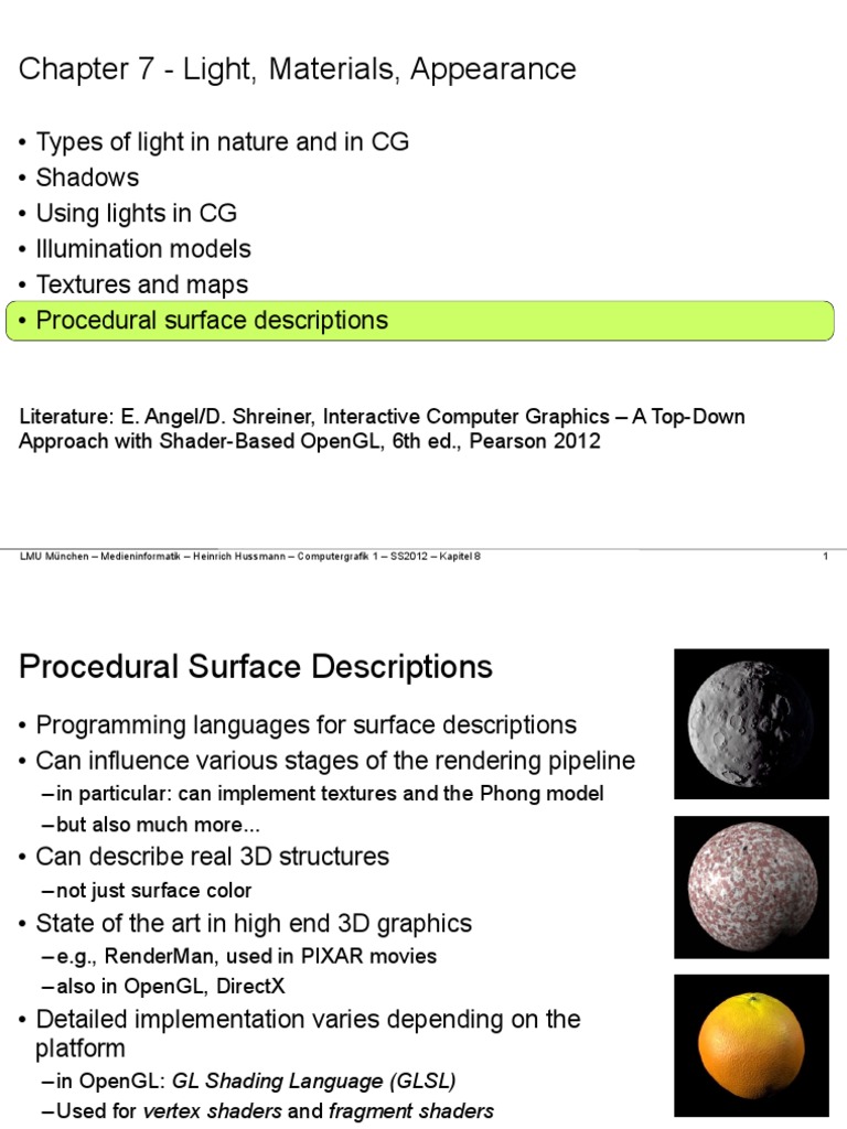 3D Graphics: Shading & Rendering Techniques | PDF | Shader | Rendering ...
