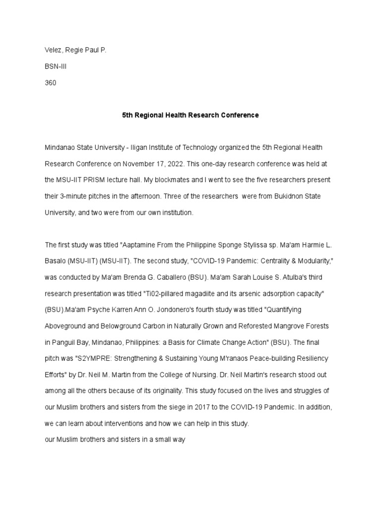 5th Regional Health Research Conference | PDF