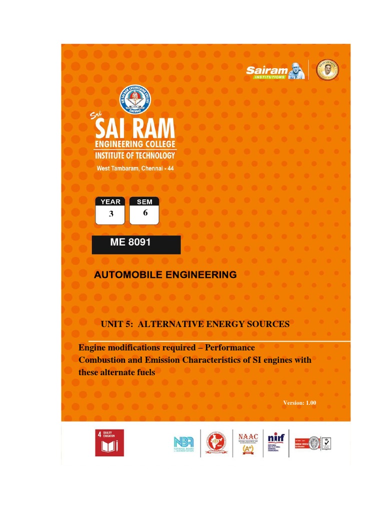 5.3 Engine Modifications Required - Performance, Combustion and ...