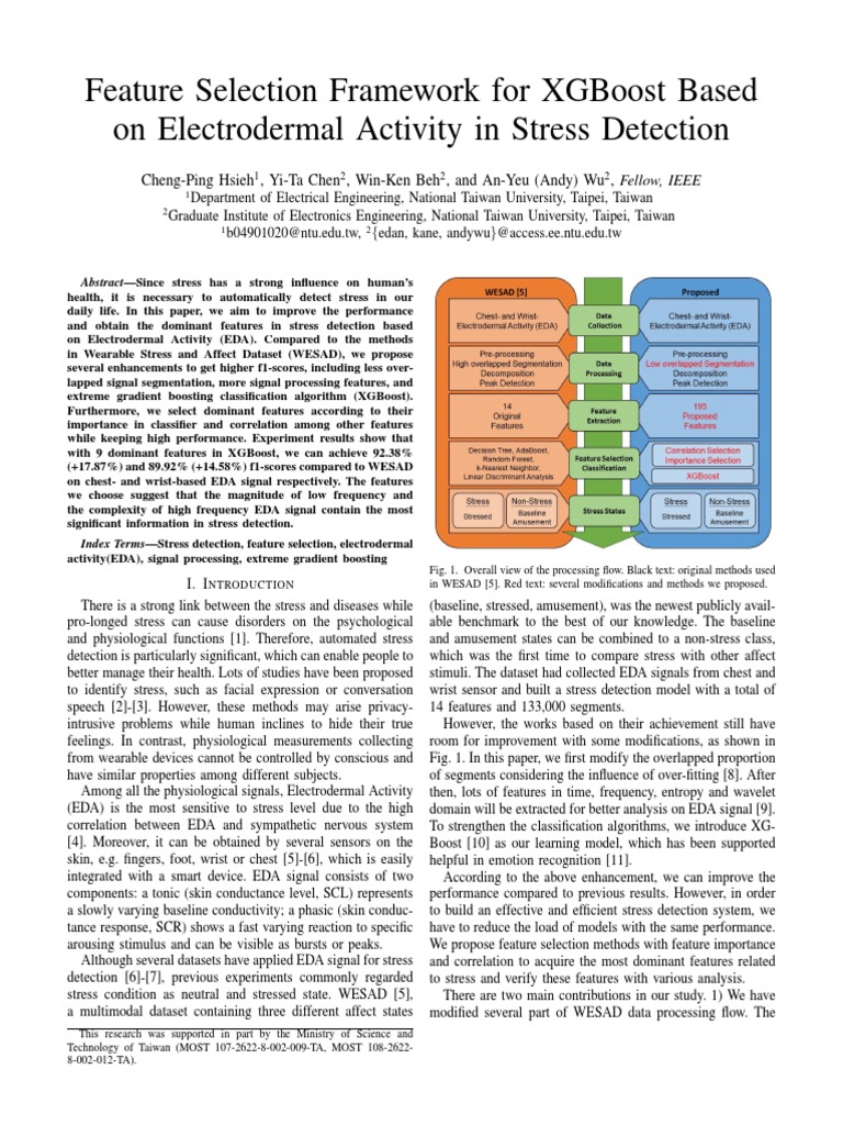 2019-Feature Selection Framework For XGBoost Based On Electrodermal Activity in Stress Detection ...