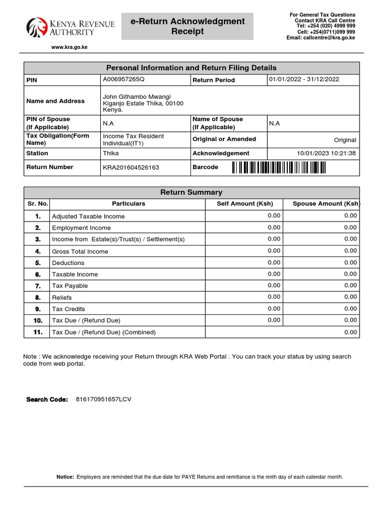 Tax Return Certificate | PDF | Economies | Public Finance