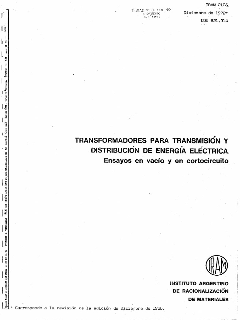 Norma IRAM-2106 197212 | PDF