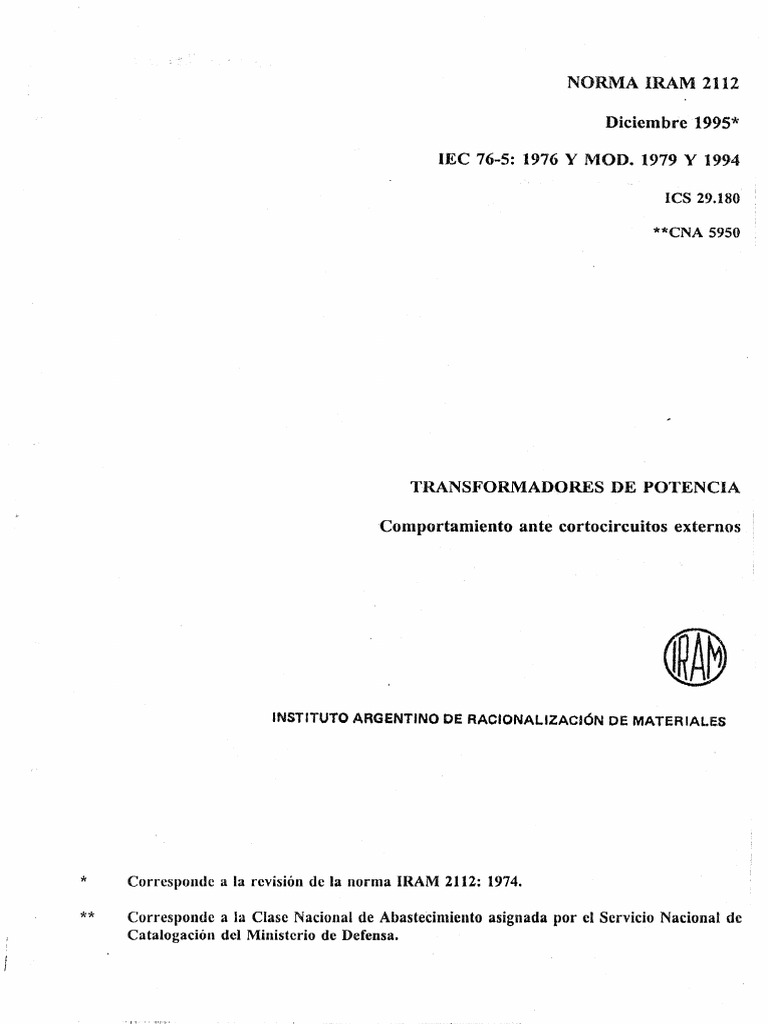 Norma IRAM-2112 199512 | PDF