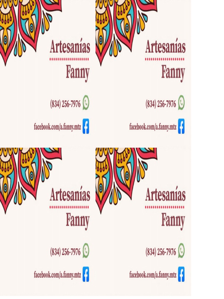 Plantilla Tarjeta de Presentación (Ejemplo) | PDF