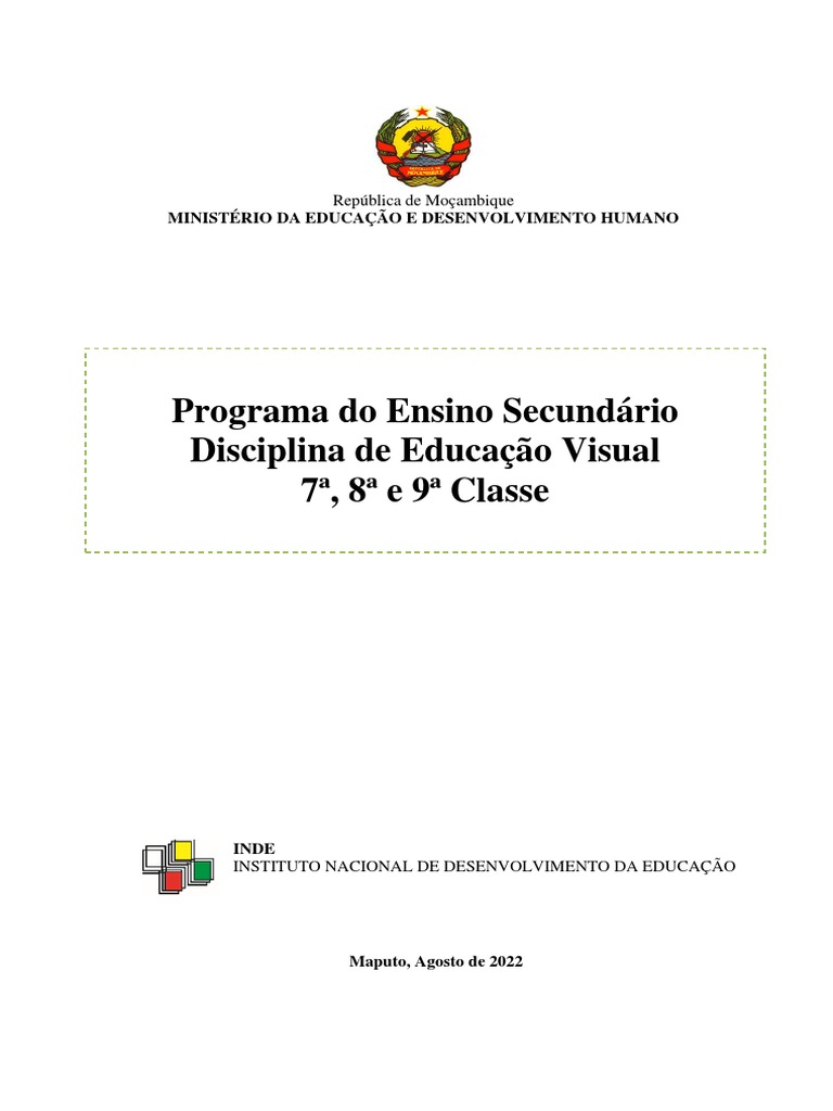 Programa - Educação - Visual - I - Ciclo - 22.01.2023 | PDF ...