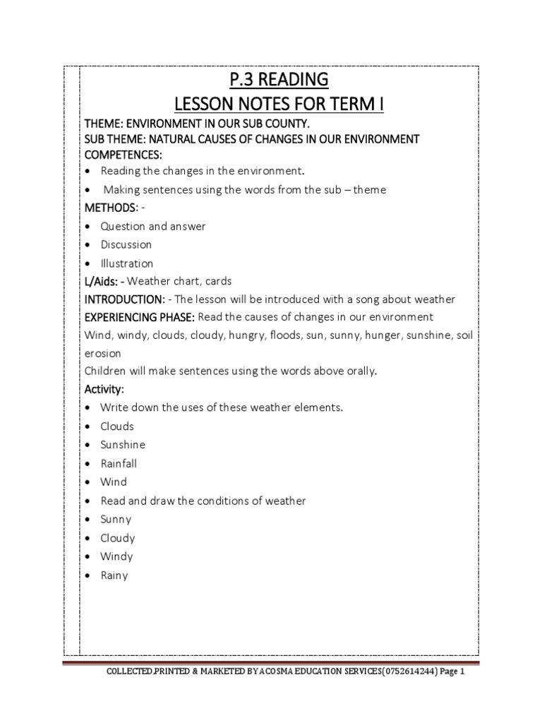 p3 Reading and Writting-1 | PDF | Soil | Clay