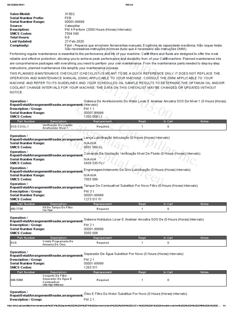 Part Number Description Replacement Reqd in Cart Notes | PDF | Systems ...