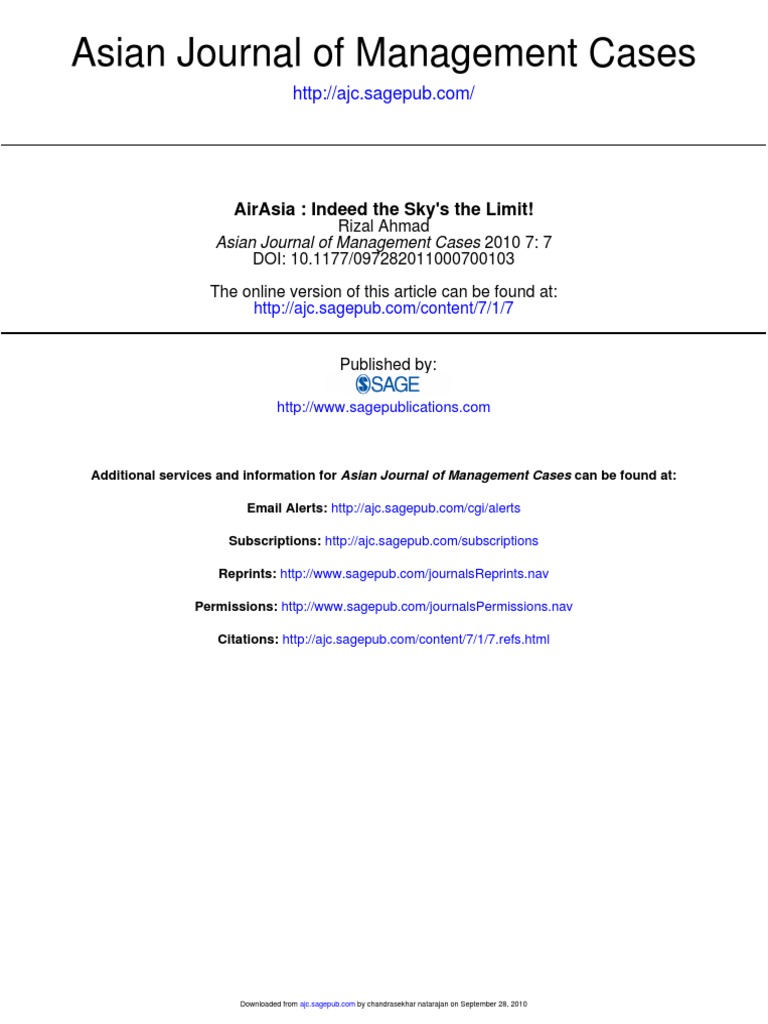 Case Study Air Asia Sage | PDF