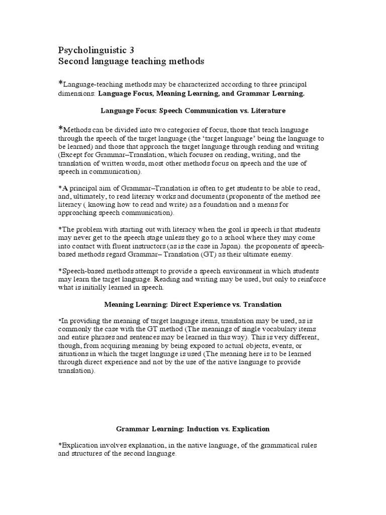 S1, Psycholinguistic 3 | PDF | Second Language Acquisition | Cognitive ...