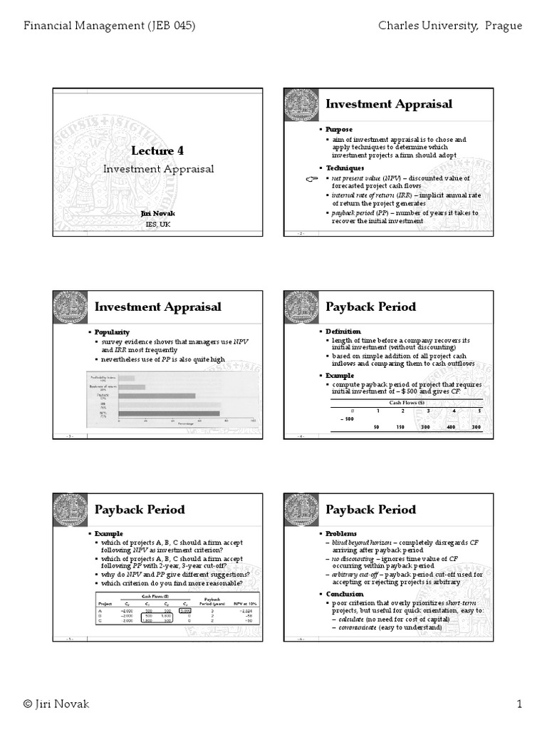 04 Investment Appraisal MNG | PDF