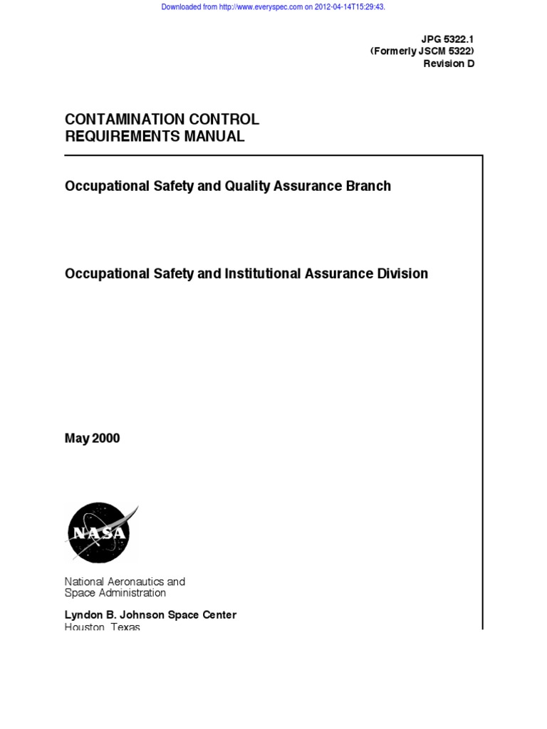 Contamination Control Requirements Manual - Cleanroom Consulting ...