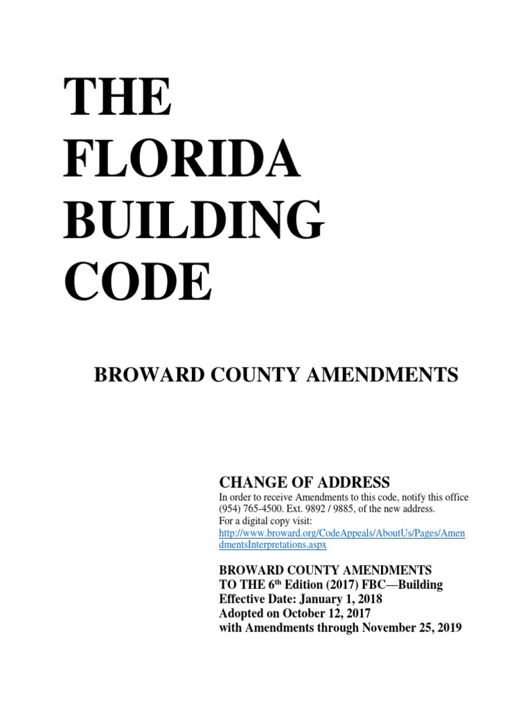 6th Edition (2017) Florida Building Code - Chapter I (With Amendments ...