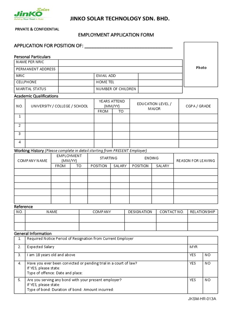 Example Application Form - Good Luck | PDF | Employment | Recruitment