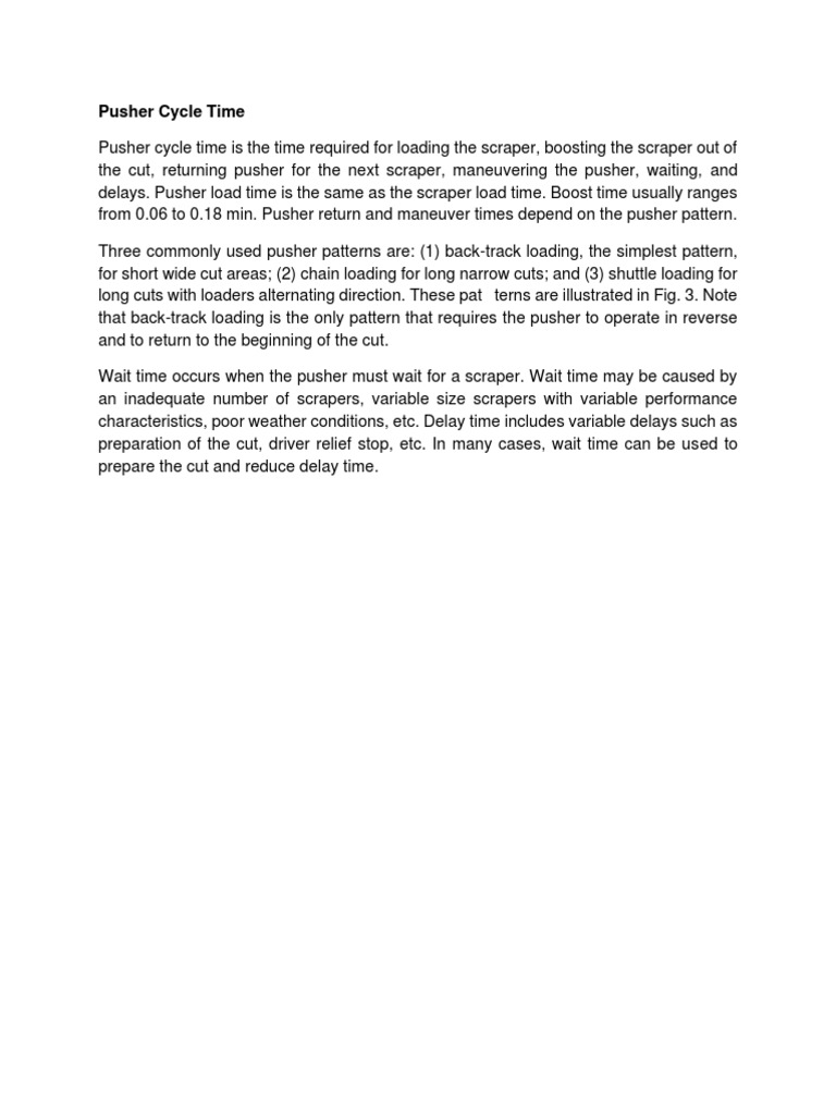 Pusher Cycle Time | PDF