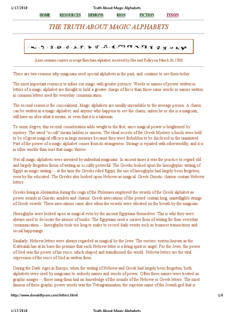 The Truth About Magic Alphabets | PDF | Magic (Paranormal) | Runes