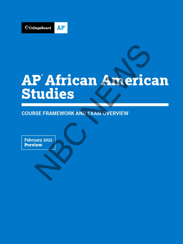 Rejected AP African-American Studies Course | PDF | Advanced Placement ...