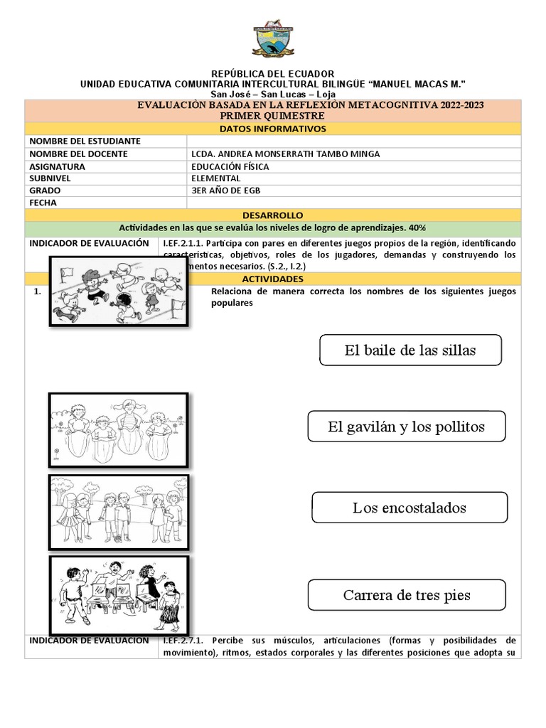 Evaluación Eeff | PDF | Evaluación | Cognición