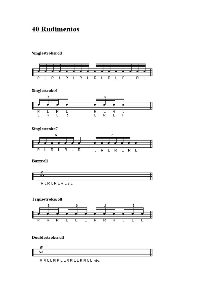 40 Rudimentos | PDF