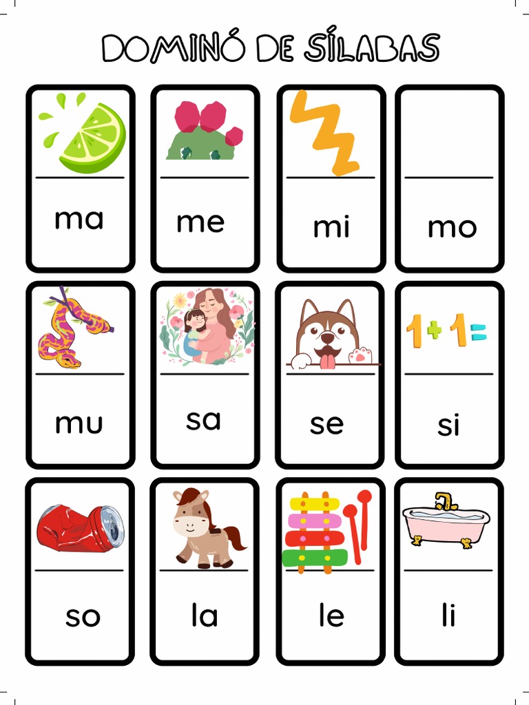 Dominó de Sílabas | PDF