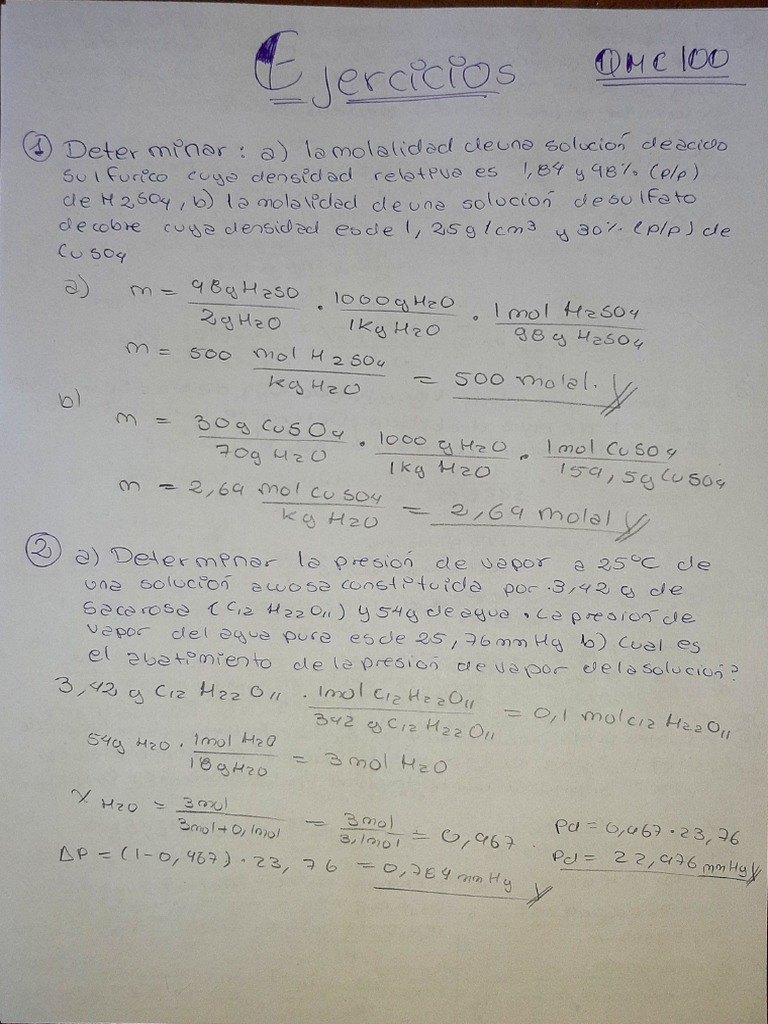 15 Ejercicios Quimica | PDF