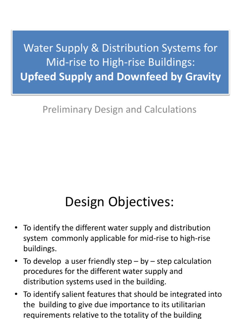 Highrise Upfeed Supply System | PDF | Horsepower | Pump