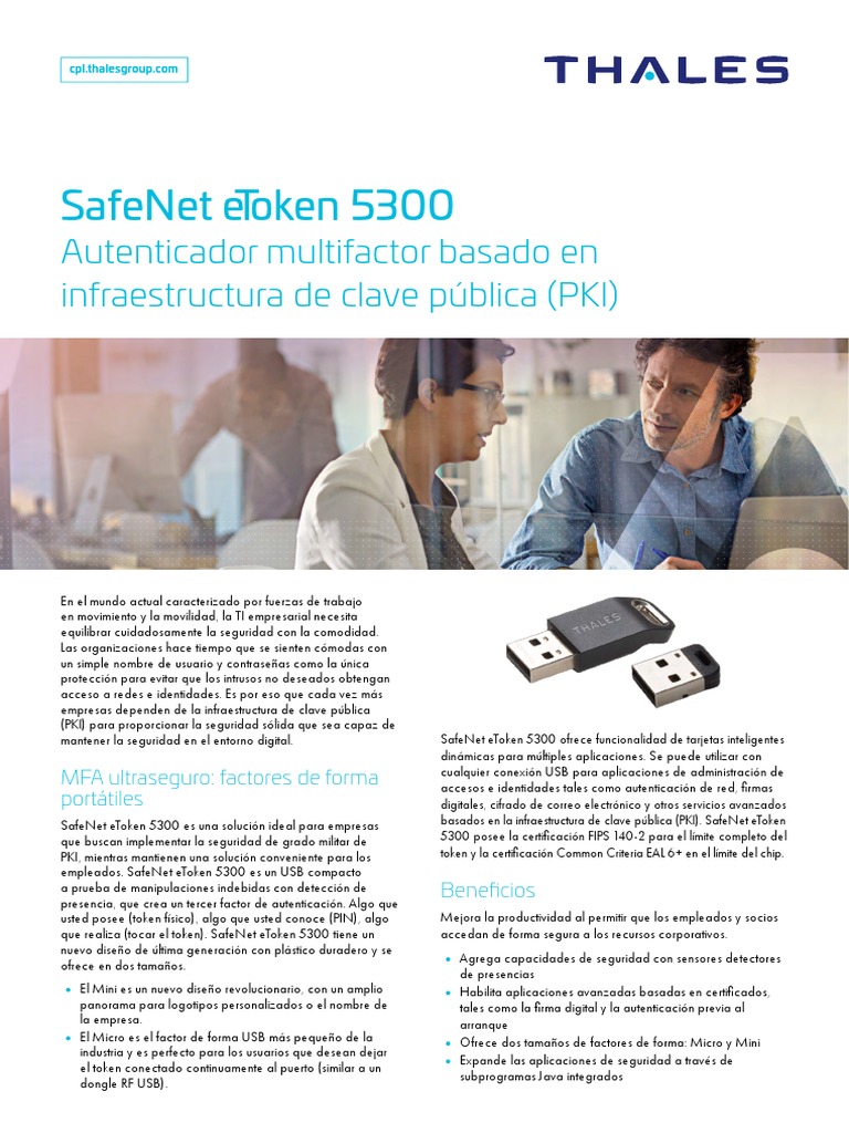 SafeNet Etoken 5300 PB A4 - ES | PDF | Autenticación | Clave (criptografía)