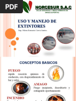 Triptico Uso y Manejo de Extintores | PDF | Incendios | Oxígeno