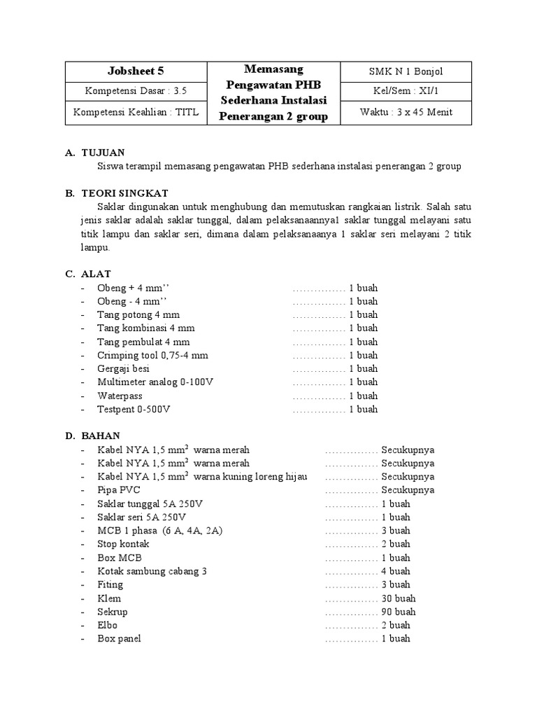 Jobsheet 5 | PDF | Teknologi & Rekayasa