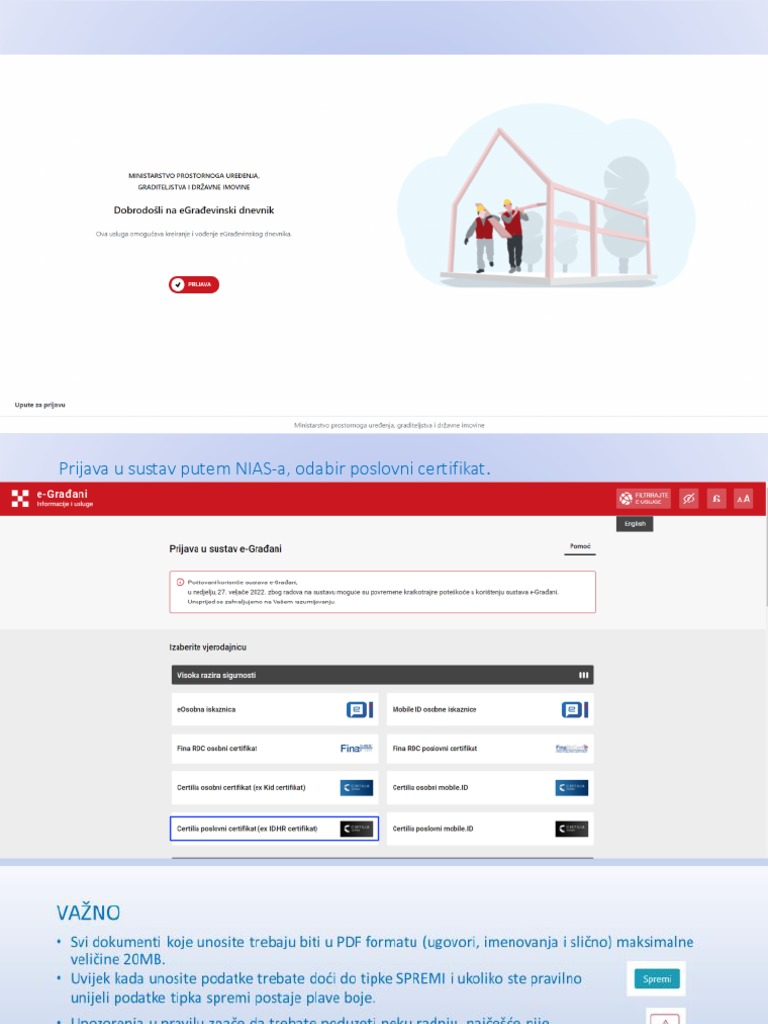HKIG-prezentacija Aplikacije Egradevinski Dnevnik | PDF