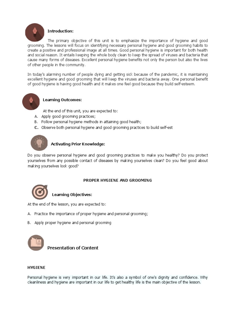 Topic 5 Proper Hygiene | PDF | Hygiene | Health Sciences
