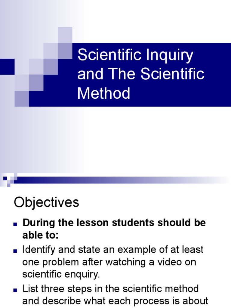 Scientific Enquiry | PDF | Scientific Method | Experiment