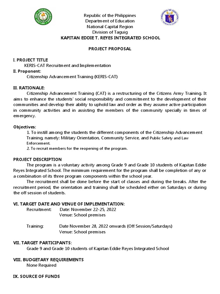 CAT Project Proposal 2022 | Download Free PDF | Emergency Management | Government