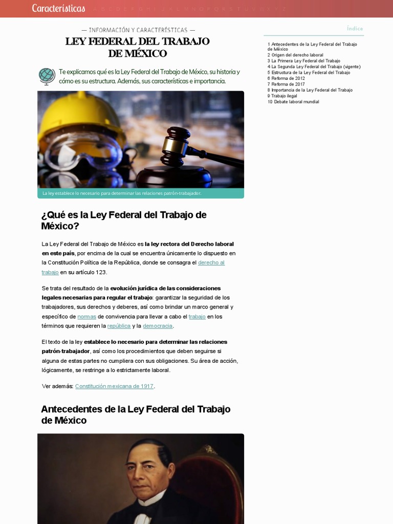 Ley Federal del Trabajo en México | PDF | México | Derecho laboral