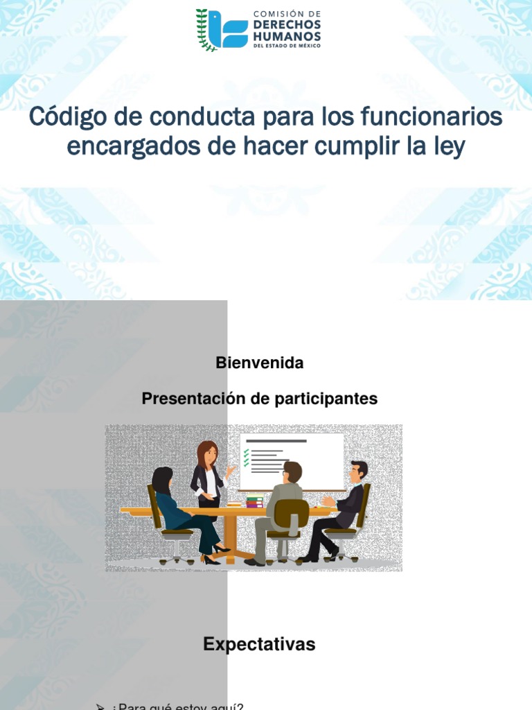 Codigo de Conducta para Funcionarios Encargados de Hacer Cumplir La Ley ...