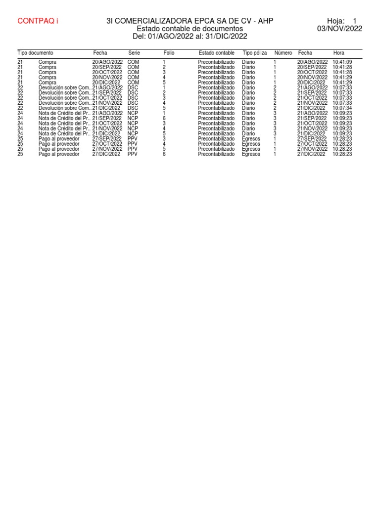 Estados Contables Ejemplo | PDF