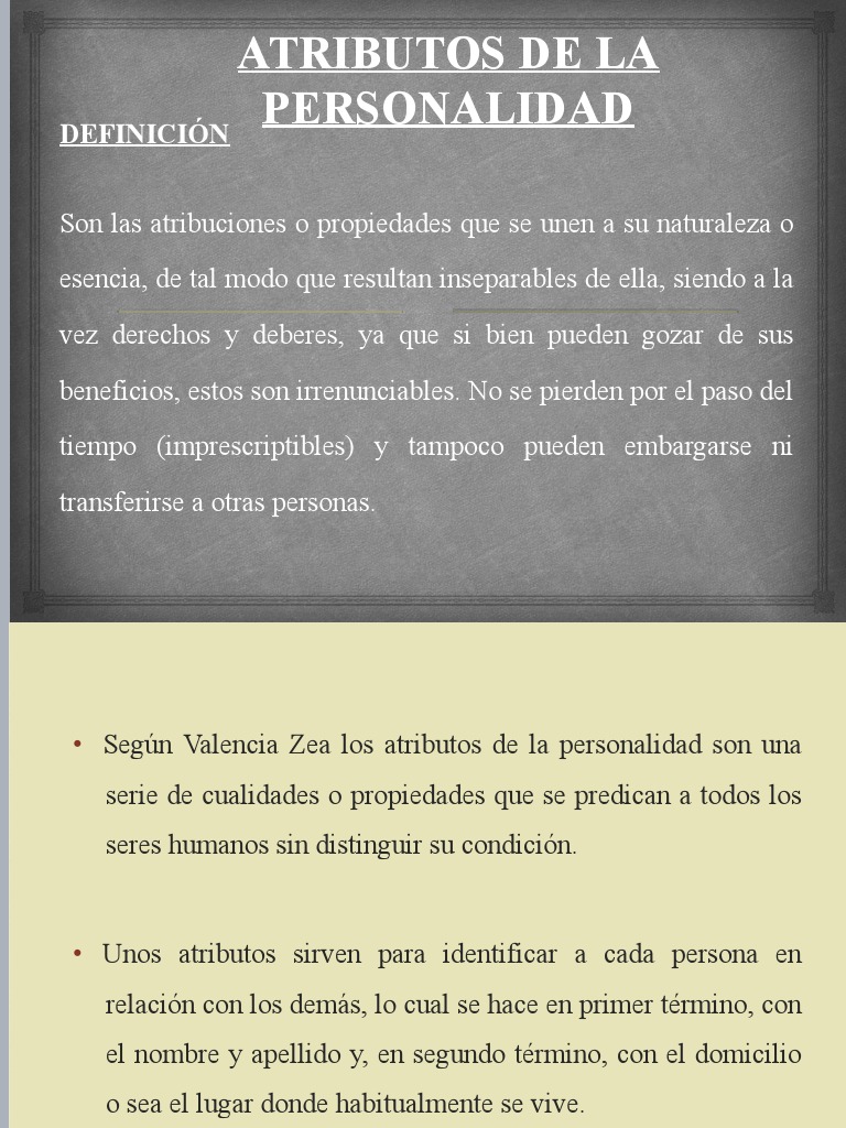 Atributos de La Personalidad | PDF | Derechos | Estado (política)
