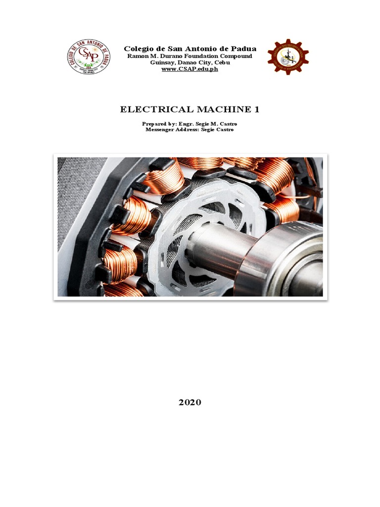 Electrical Machine 1 Semi Final | PDF | Electric Motor | Direct Current