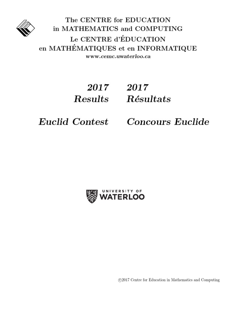 2017 Euclid Results | PDF | Mathematics