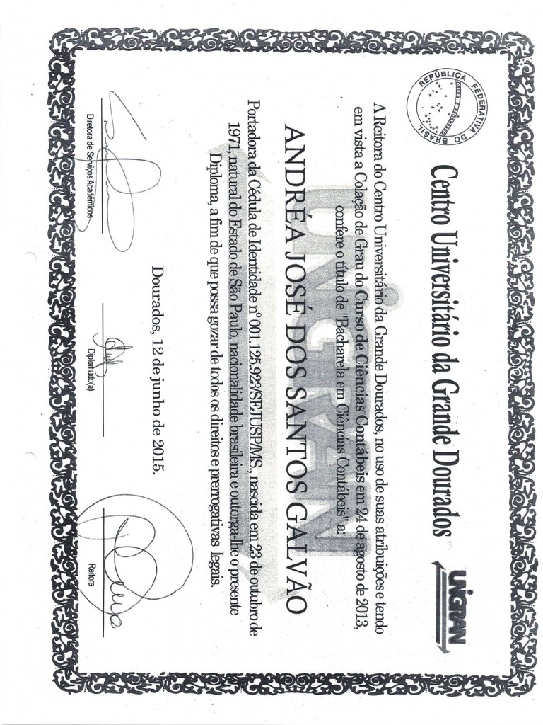 Diploma Anhanguera PDF | PDF