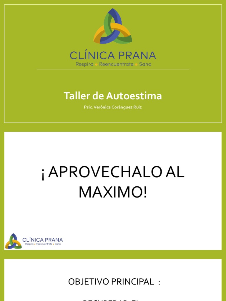 Recuperando La Autoestima Un Taller Para Aprender A Aceptarse Y