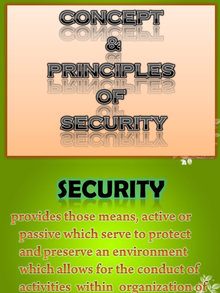 CONCEPT and Principles of Security | PDF