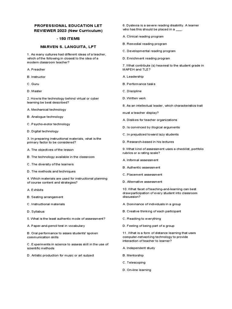 PROF ED 2023 New Curriculum | PDF | Career & Growth