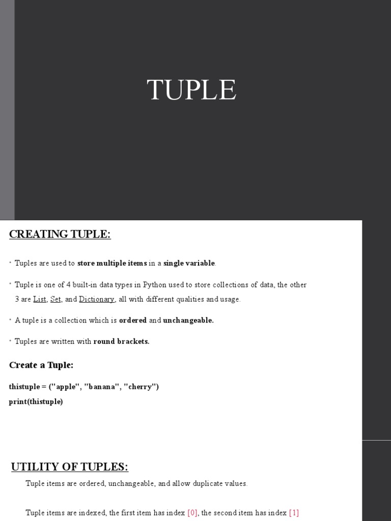 An In-Depth Guide to Tuples in Python: Creation, Accessing Values, Operations, and Nested Tuples ...
