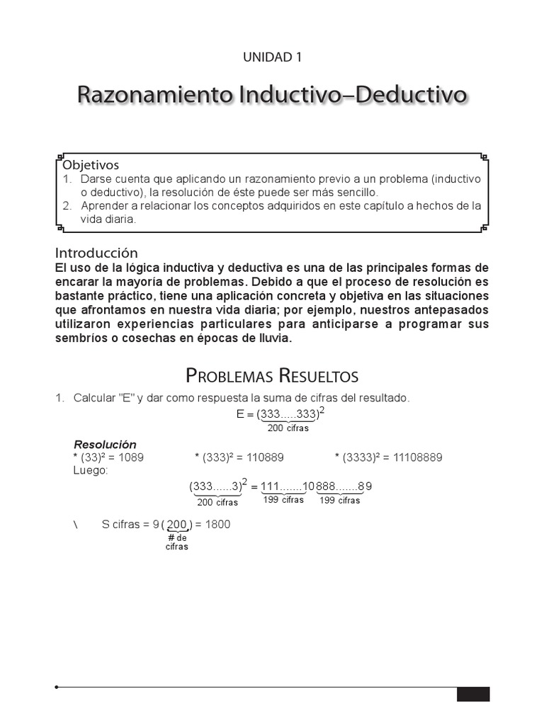 Razonamiento Matematico OFF | PDF | Razón | Razonamiento inductivo