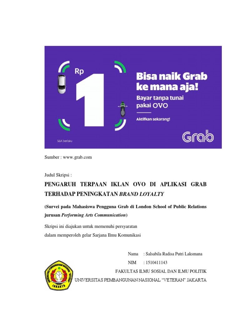 Pengaruh Iklan OVO di Grab terhadap Loyalitas | PDF