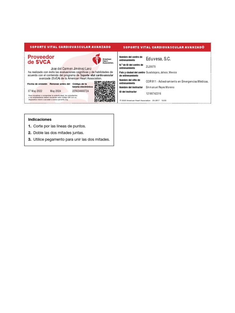 9 ACLS - Jose Del Carmen Jiménez Lanz | PDF